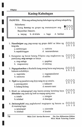 Civil Service (CS) Examination Reviewer | PDF