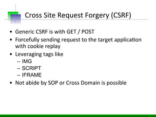 CSRF, ClickJacking & Open Redirect | PDF