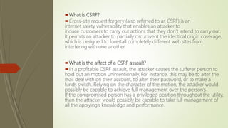 Cross Site Request Forgery- CSRF | PPTX