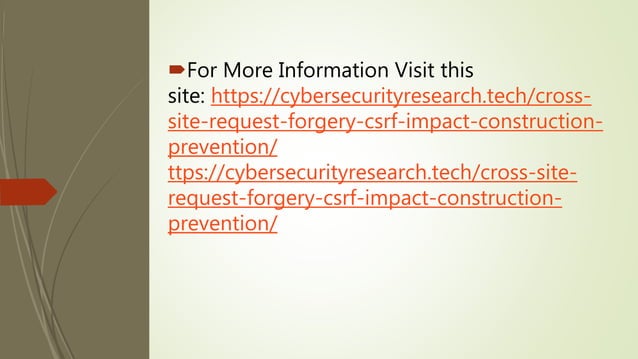 Cross Site Request Forgery- CSRF | PPTX