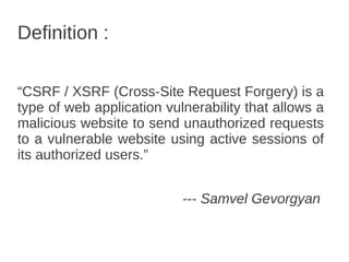 CSRF Basics | PDF