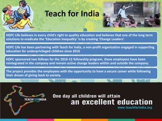 Corporate Social Responsibility Initiatives by HDFC Bank and HDFC Life ...