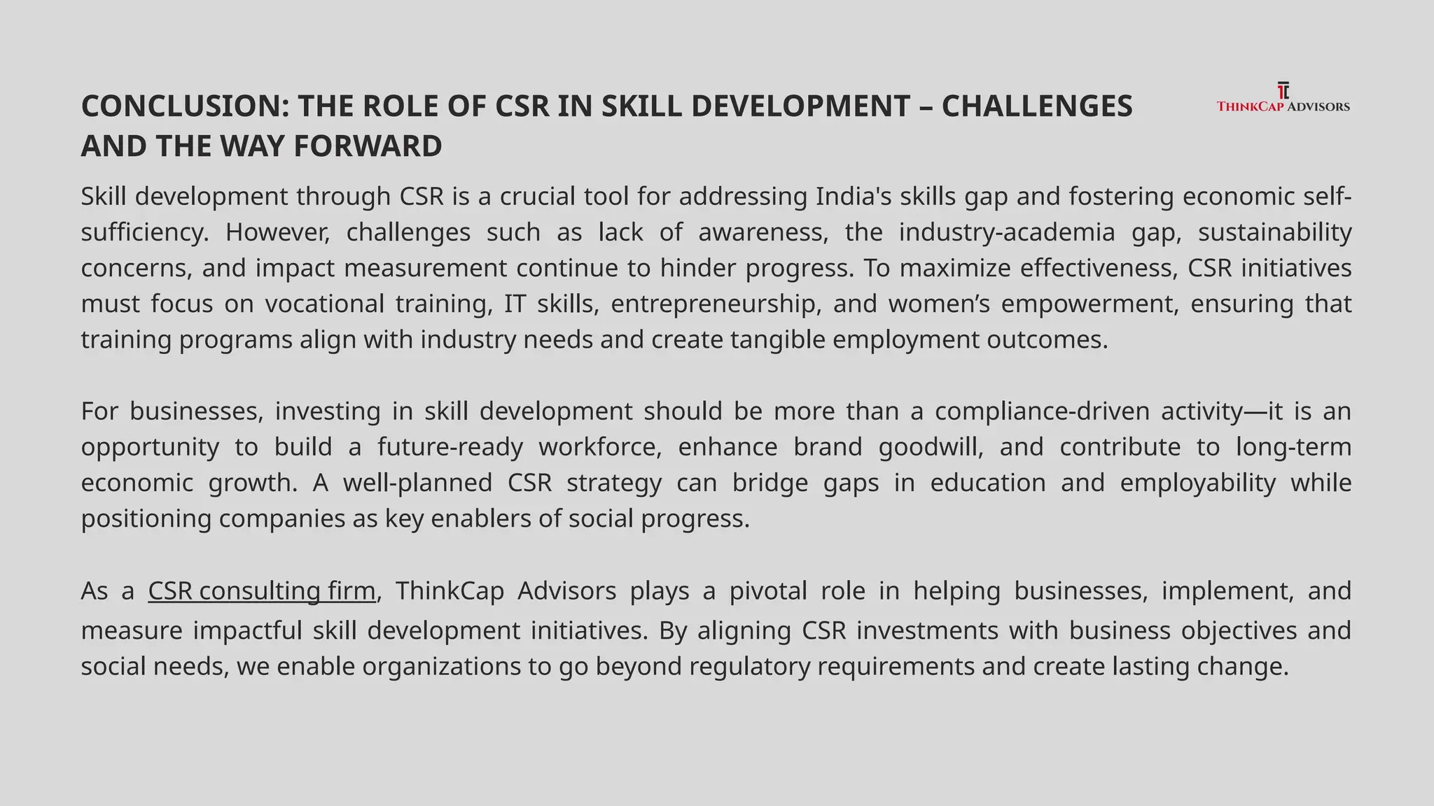 Empowering the Workforce: The Role of CSR in Skill Development In India ...