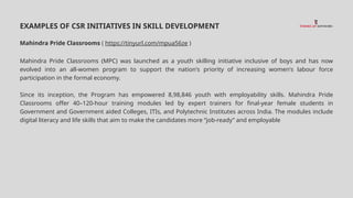 Empowering the Workforce: The Role of CSR in Skill Development In India | PPTX