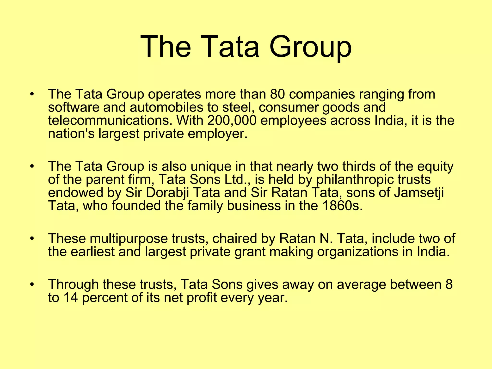 Csr fpr tata group | PPT