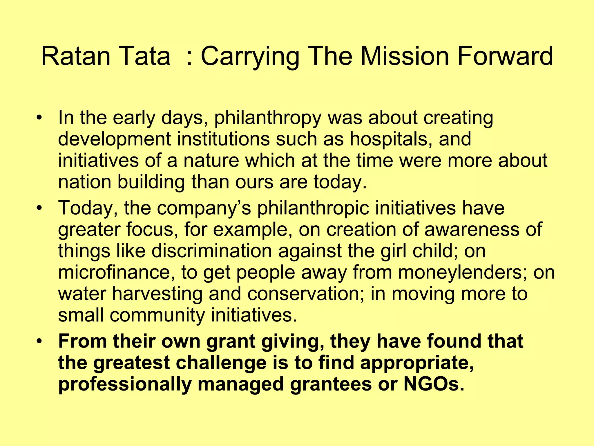 Csr fpr tata group | PPT
