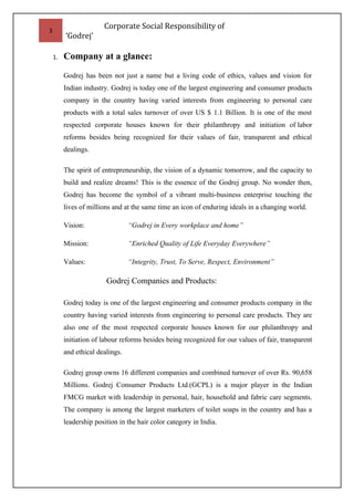 Csr godrej abhishek mokal | DOC