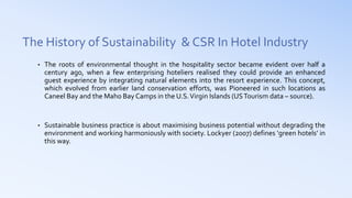 CSR Activity in Hotel Industry | PPTX