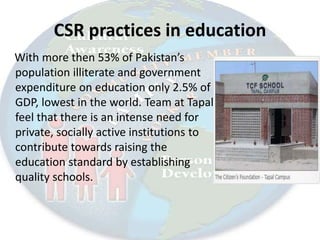 Csr in education | PPTX