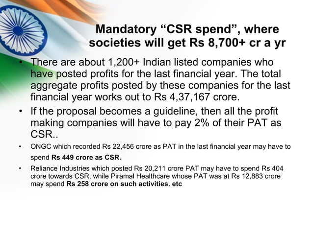 Mandatory CSR- is it great Idea | PPT | Free Download