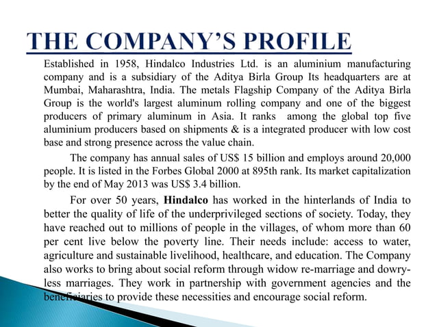 Csr in india ,a case study on hindalco | PPTX