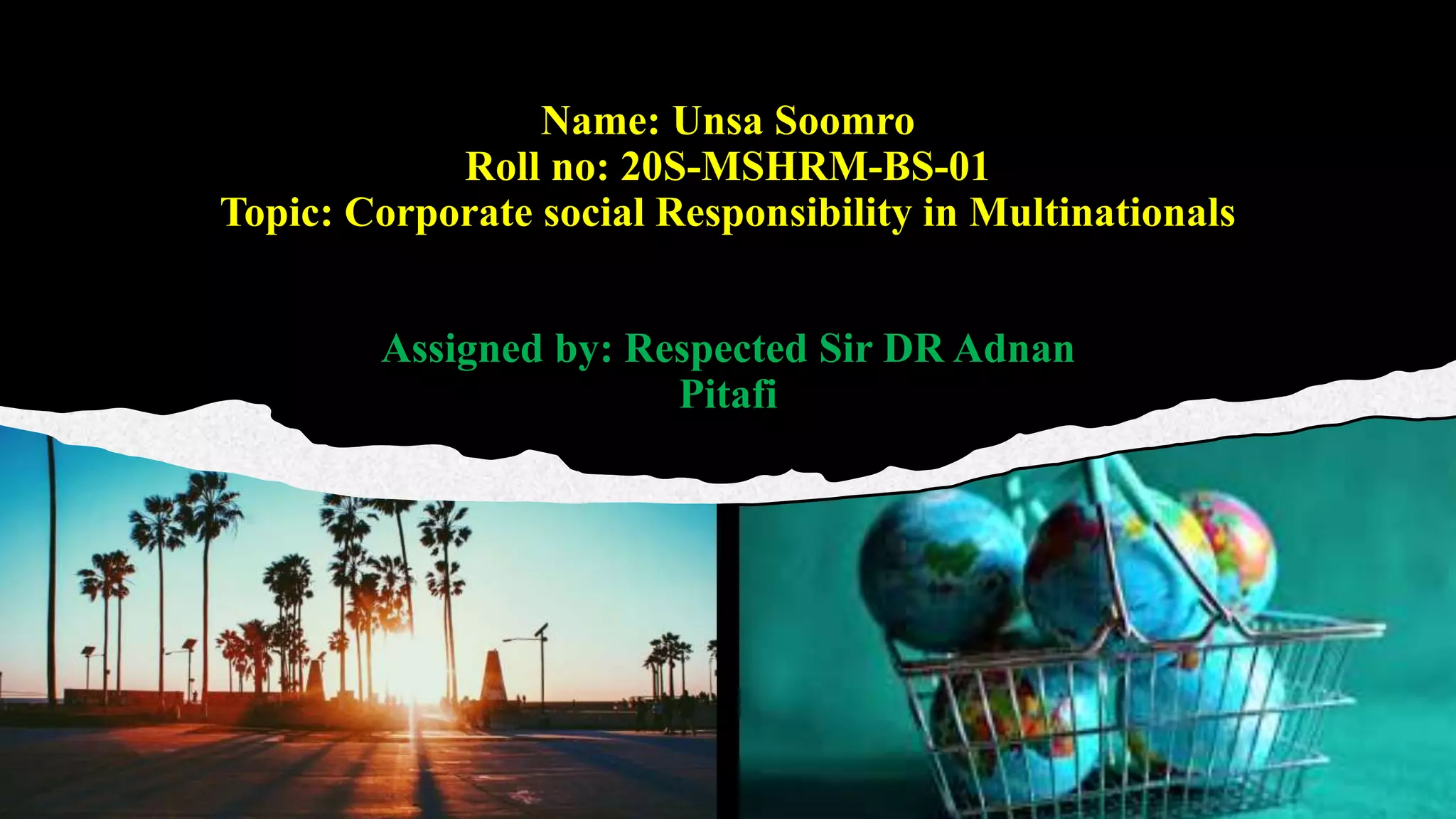 Csr in multinationals | PPT