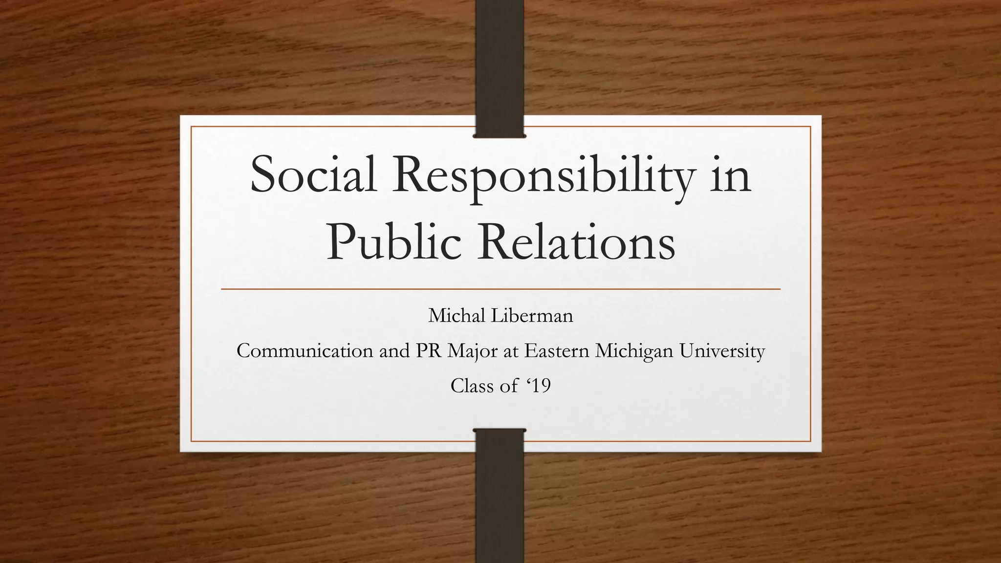 Social Responsibility in Public Relations | PPTX