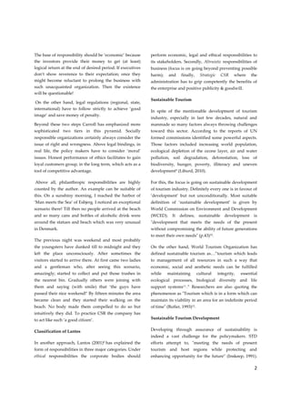 CSR In Tourism | PDF