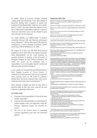 CSR In Tourism | PDF