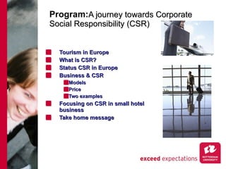 CSR In Tourism Ip Forte | PPT | Europe Travel | Travel Locations