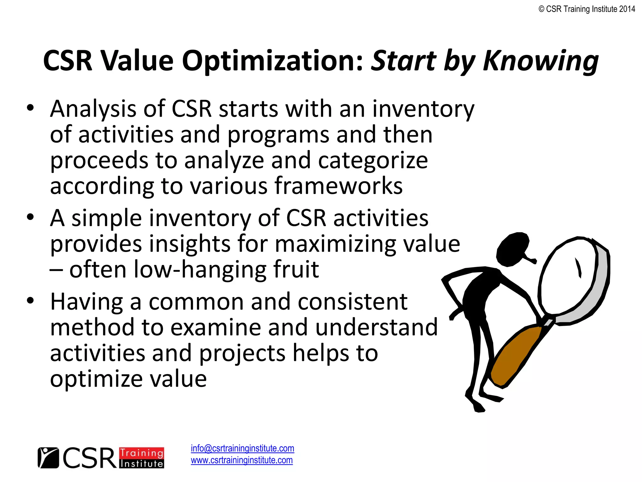 CSR: Its ALL about Value | PPT