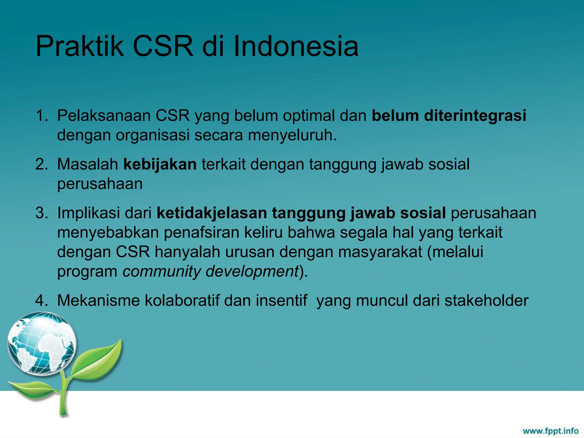 MANAJEMEN KONTEMPORER Corporate Social Responsibility | PPT