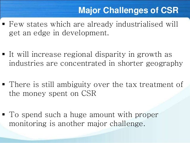 Corporate Social Responsibility Details and Challenges