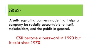 Corporate Social Responsibility Module 1 | PPTX