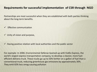 CSR & NGO Collaboration | PPTX