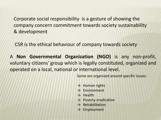 CSR & NGO Collaboration | PPTX