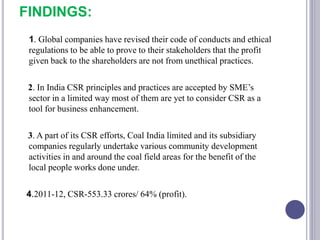 Csr of coal india | PPT
