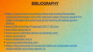 CSR activities of Coca Cola India | PDF