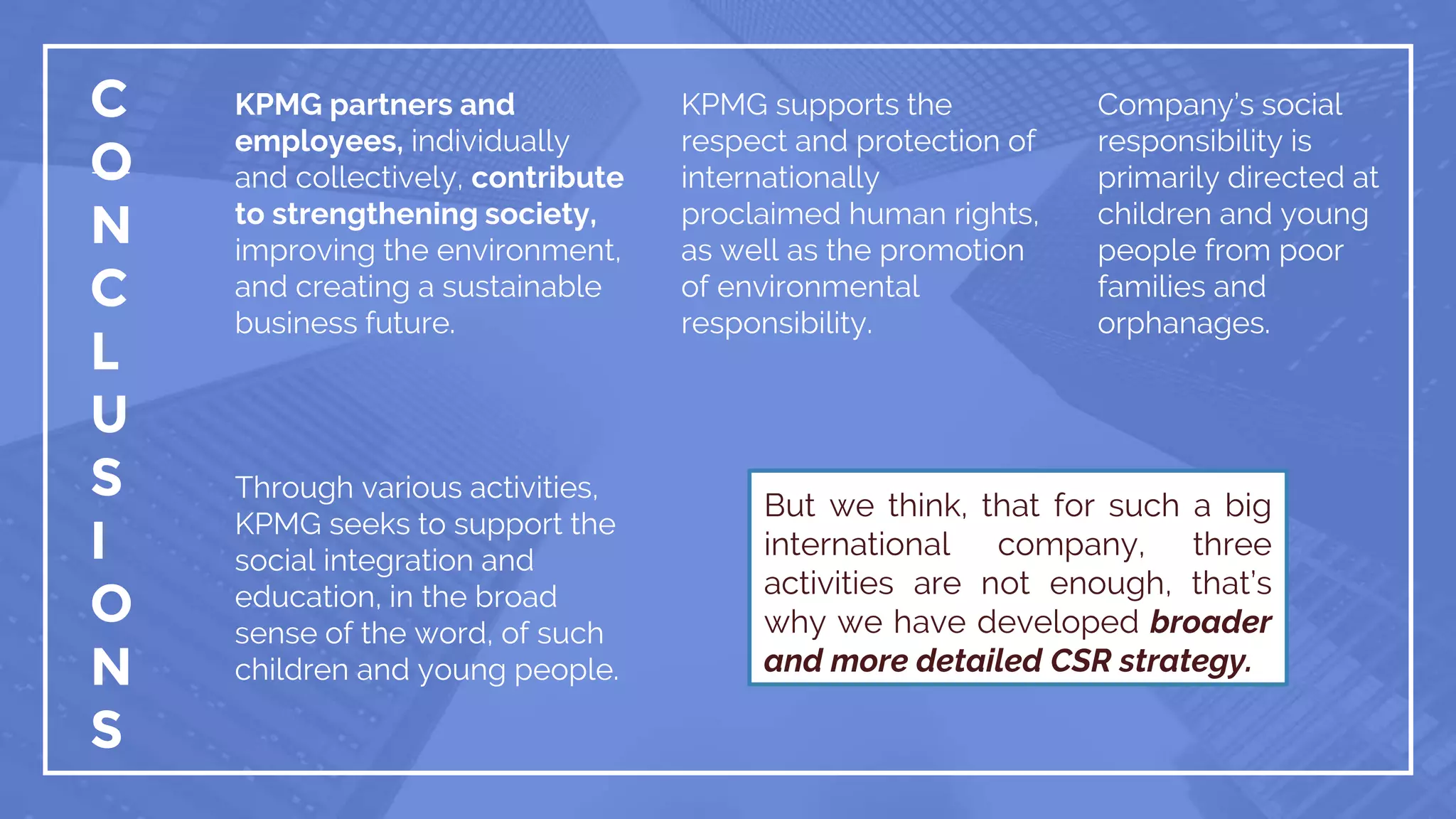 Csr of kpmg | PPTX