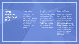 Csr of kpmg | PPTX