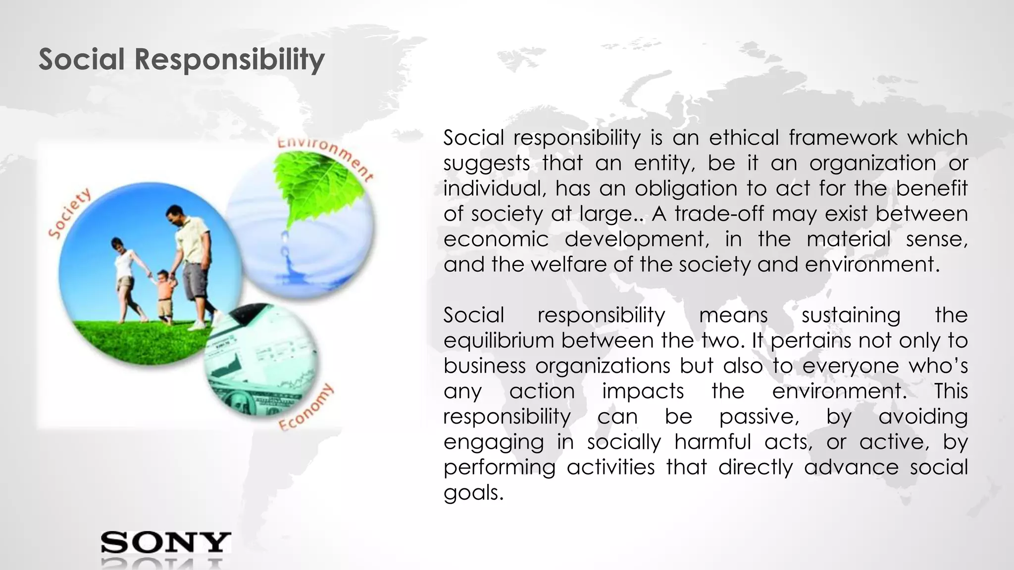 Corporate Social Responsibility (CSR) of Sony Corporation | PPTX | Home ...