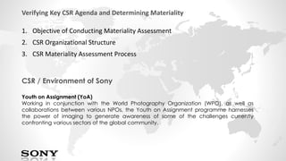 Corporate Social Responsibility (CSR) of Sony Corporation | PPTX