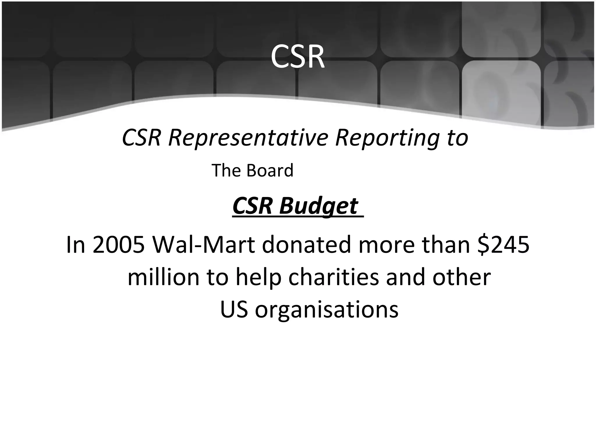 Csr of walmart | PPT