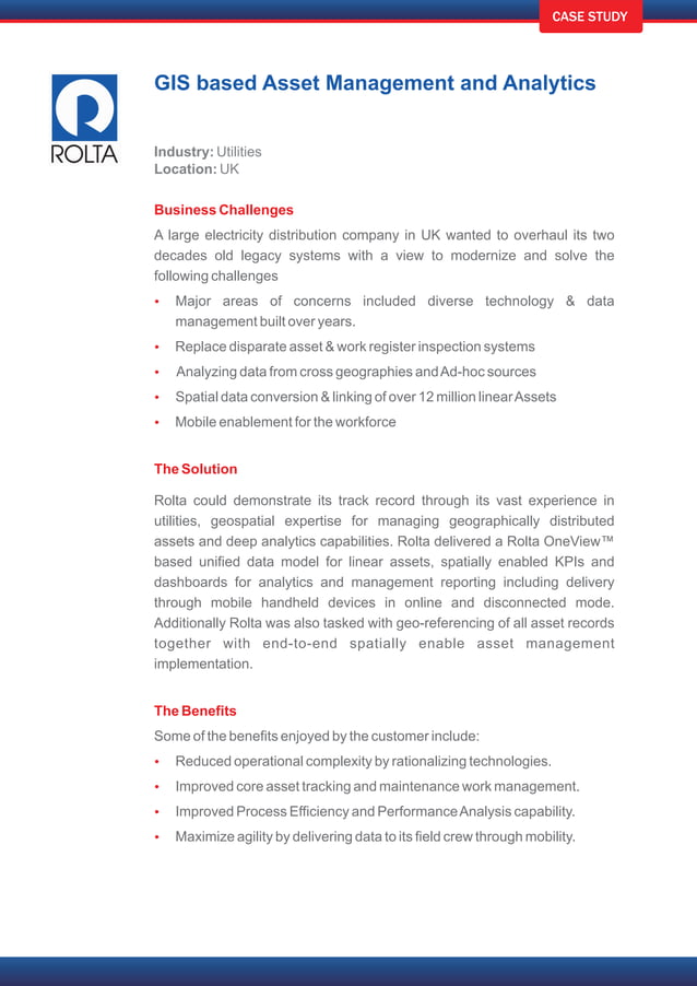 GIS based Asset Management and Analytics | PDF