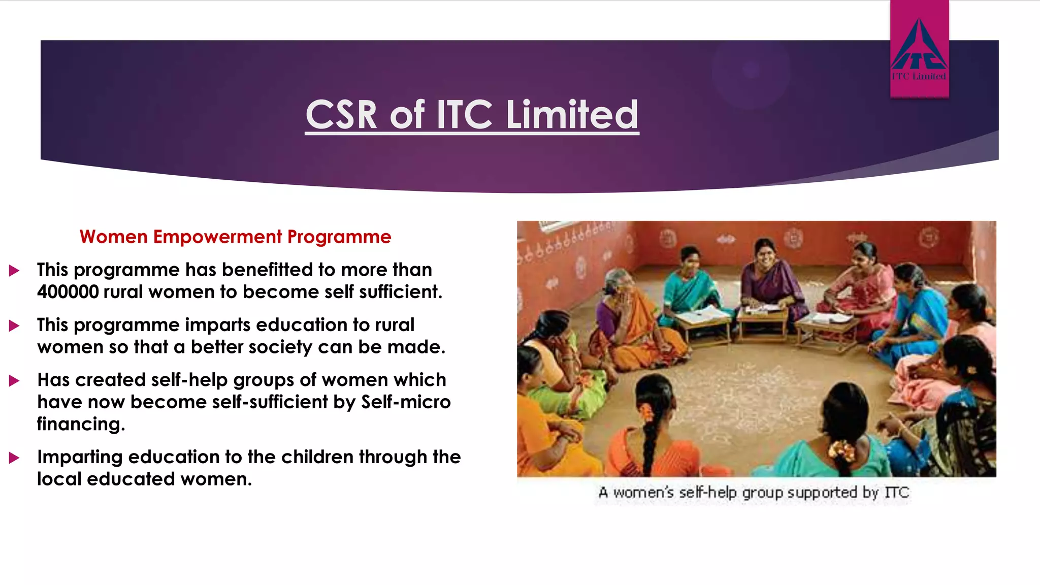 CSR on ITC Ltd. | PPTX