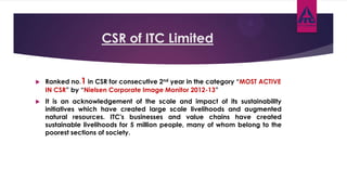 CSR on ITC Ltd. | PPTX