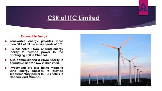 CSR on ITC Ltd. | PPTX | Agriculture | Industries