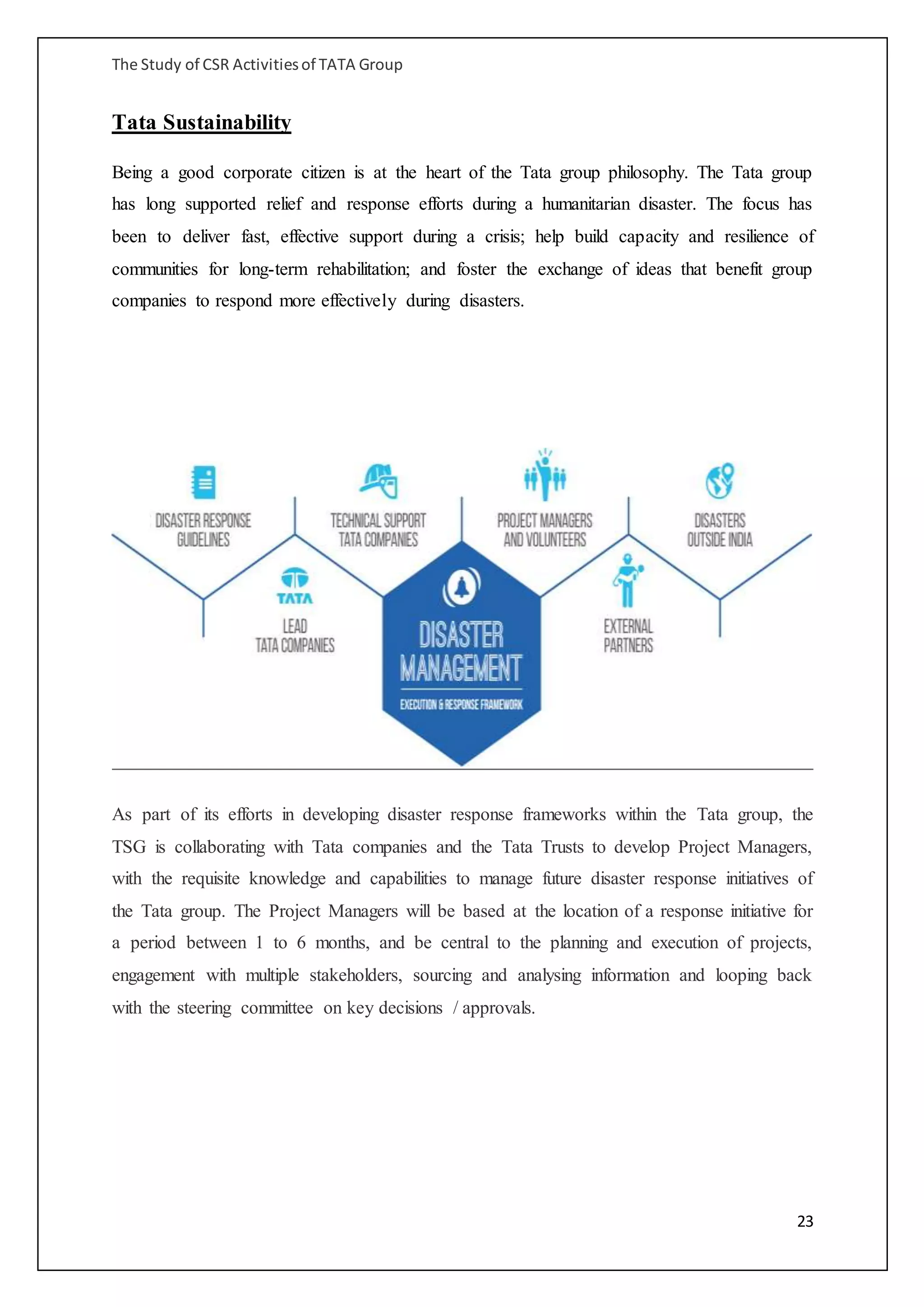 Corporate Social Responsibility Activities of Tata Group | DOCX