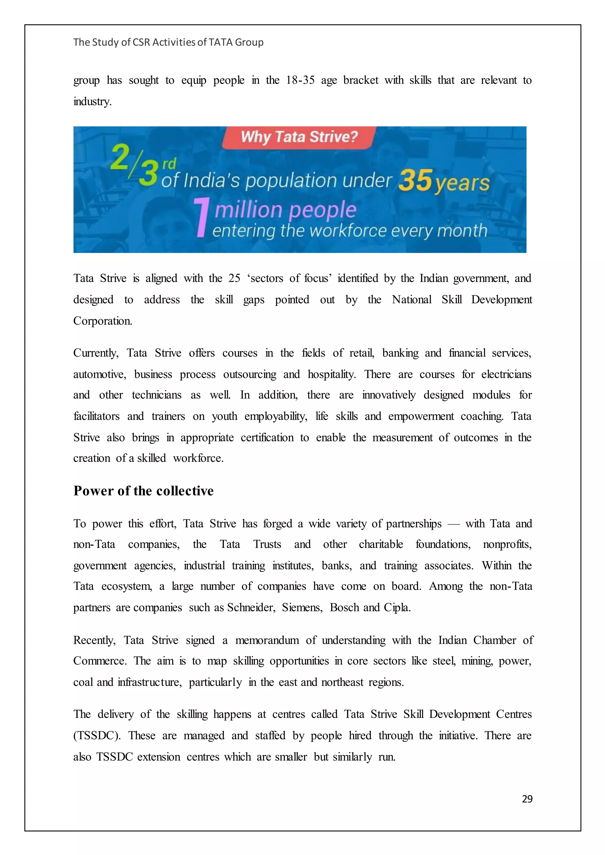 Corporate Social Responsibility Activities of Tata Group | DOCX