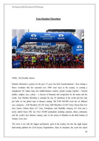Corporate Social Responsibility Activities of Tata Group | DOCX