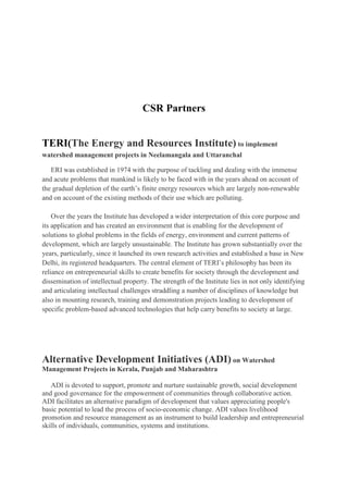 Csr pepsi co india | DOCX