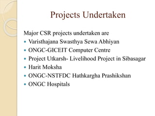 CSR Policy of ONGC and Oil India Ltd | PPTX