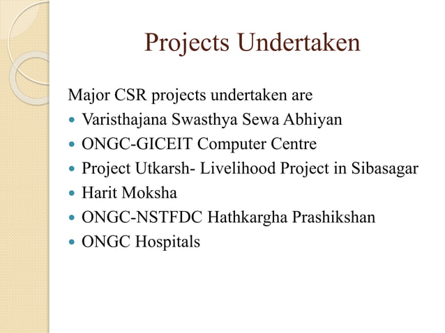 CSR Policy of ONGC and Oil India Ltd | PPTX | Business | Business and ...