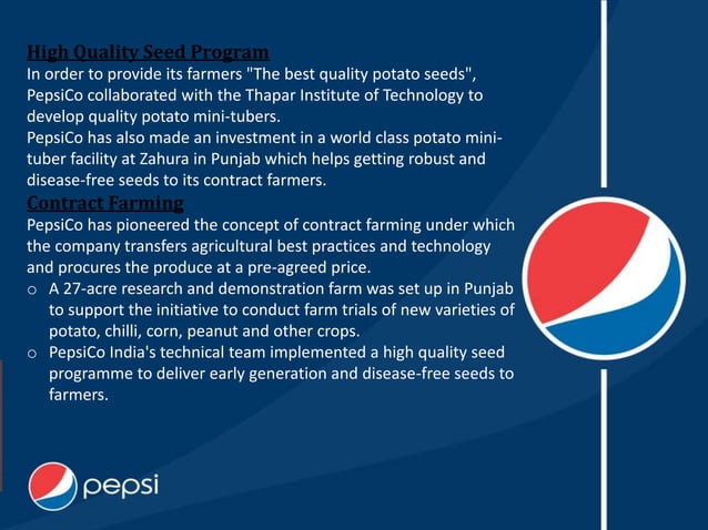 Csr policy of pepsico india | PPTX