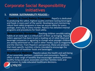 Csr policy of pepsico india | PPTX