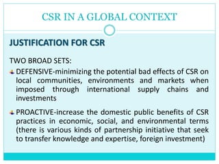 CSR in Global Context and in International Business | PPTX
