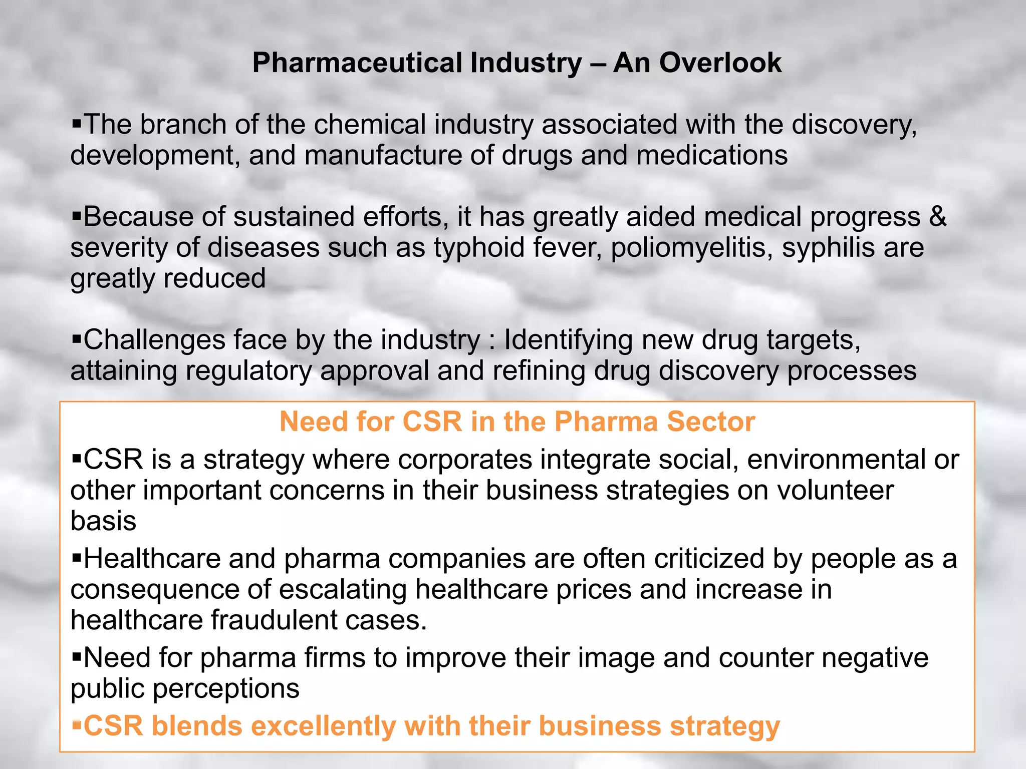 CSR & Sustainability in the Indian Pharmaceutical Sector - Focus on GSK ...