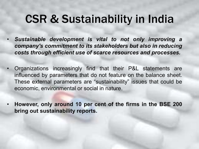 CSR & Sustainability in the Indian Pharmaceutical Sector - Focus on GSK ...