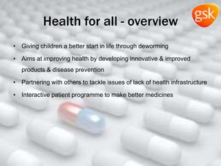 CSR & Sustainability in the Indian Pharmaceutical Sector - Focus on GSK | PPTX