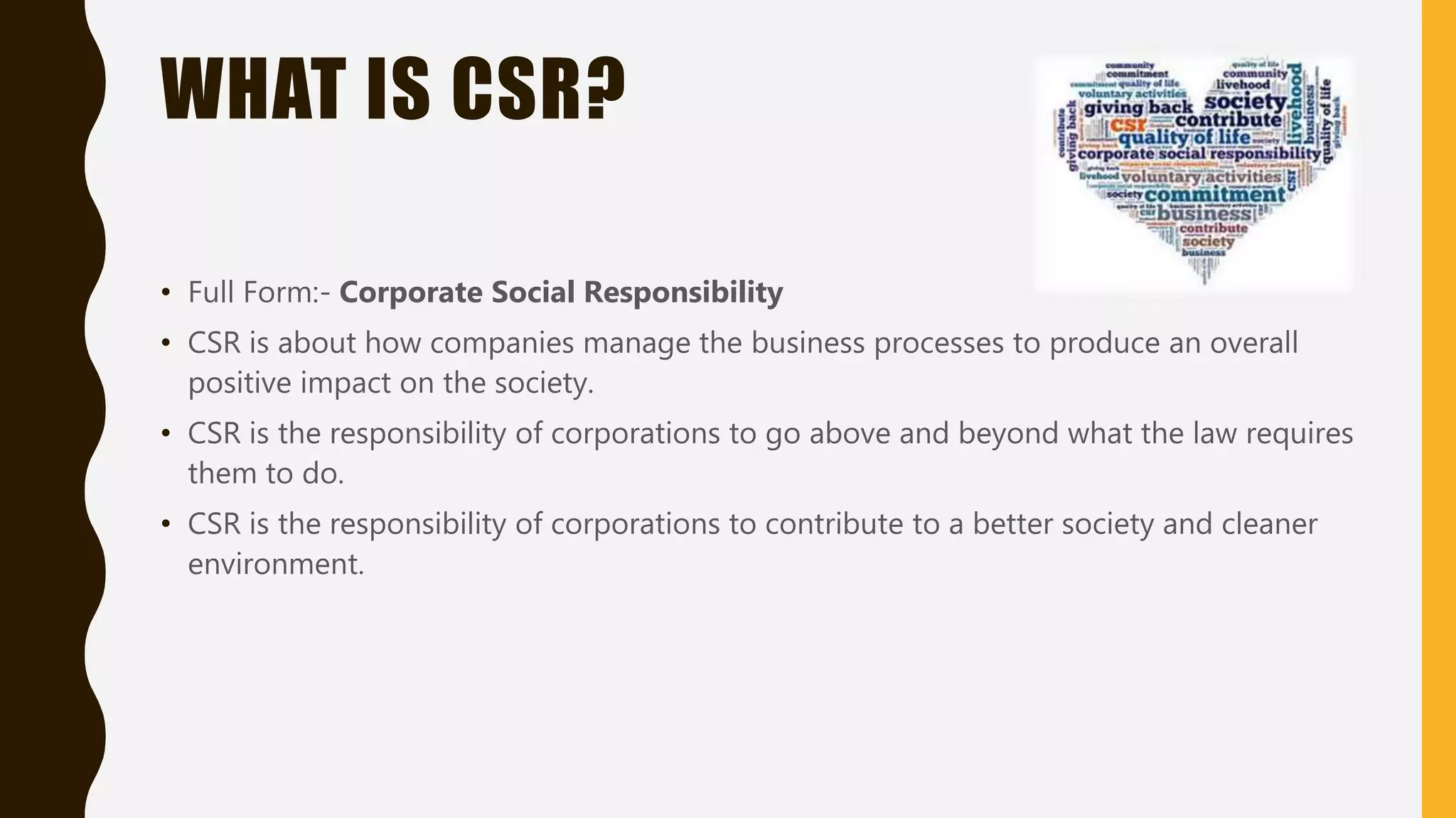 CSR from Indian Perspective | PPTX